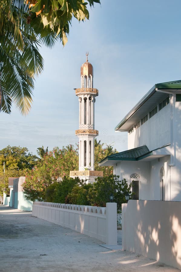 Mosque on Maldives stock image. Image of building, maldivian - 20955235