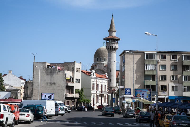 Mosque and Minaret in Constanta. Editorial Stock Image - Image of ...
