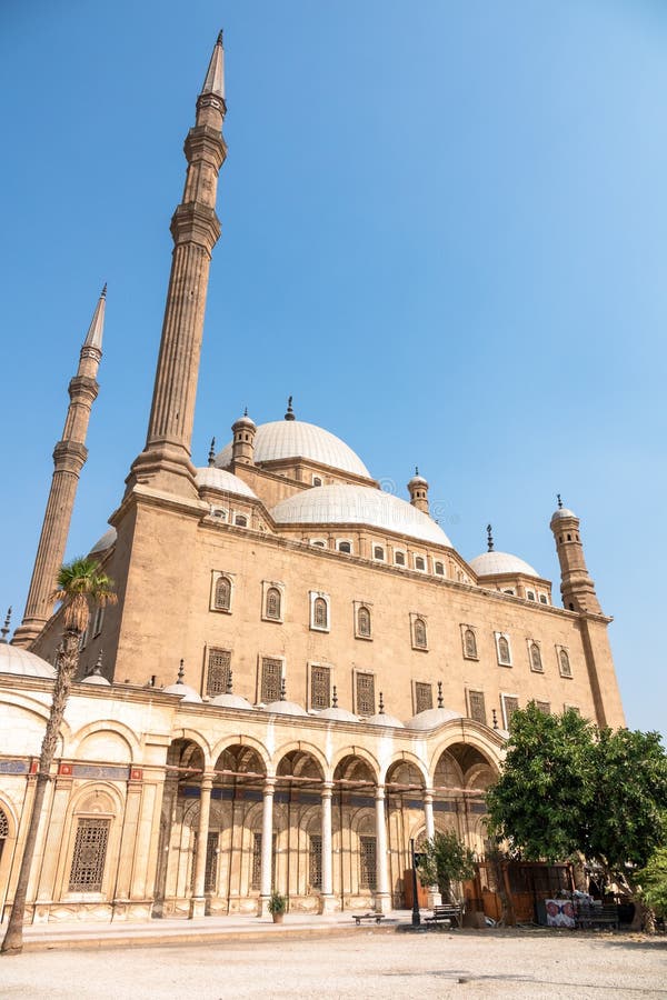 The Mosque of Muhammad Ali in Cairo Egypt at Sunset Stock Photo - Image ...
