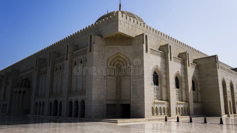 Mosque in Muscat stock image. Image of facade, chapel - 265046005