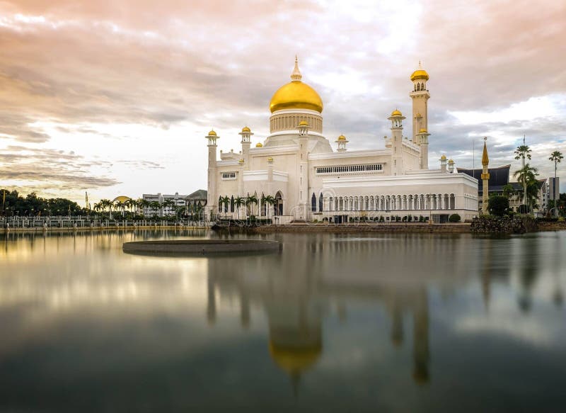 Mosque stock image. Image of omar, golden, saiffuddin - 82248419