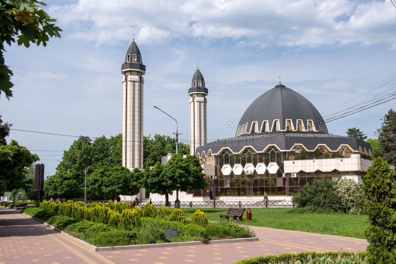 Mosque in Nalchik, Russia stock image. Image of temple - 177391105