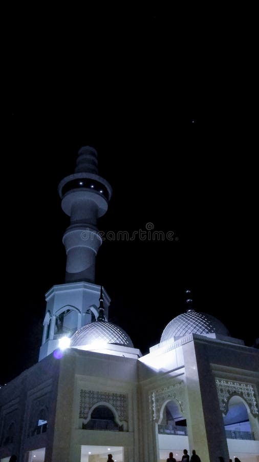 Mosque in night stock image. Image of moeslem, kareem - 220673047
