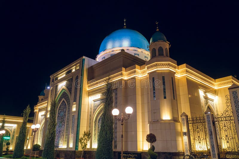 Mosque at night stock image. Image of light, high, madrasah - 157740383