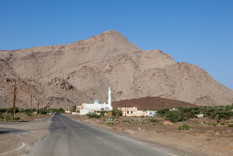 Mosque in Oman stock image. Image of landscape, east - 67167699