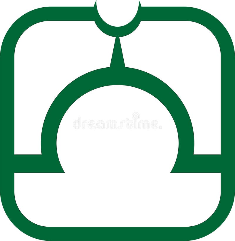 Mosque or Prayer Room Logo Design or Template Stock Illustration ...