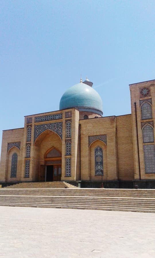 Mosque Praying Place with Blue Sky Background Stock Image - Image of ...