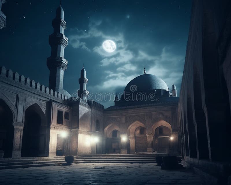 Ramadan Vibe Cinematic Scene Background with Generative AI Technology ...