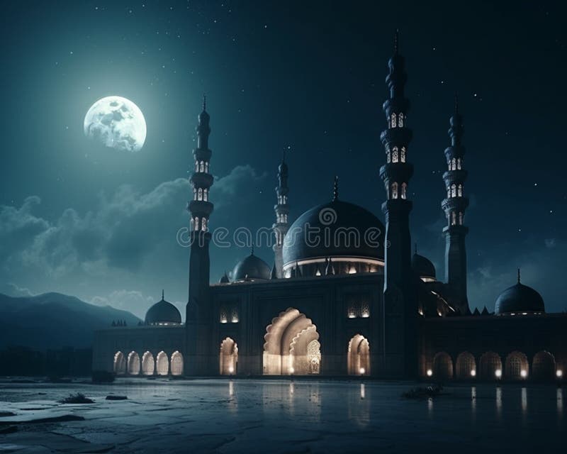 Ramadan Vibe Cinematic Scene Background with Generative AI Technology ...