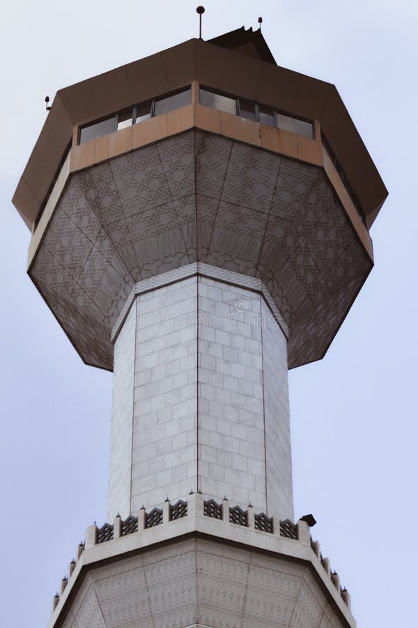 Mosque raya bandung tower stock image. Image of architechture - 266263635