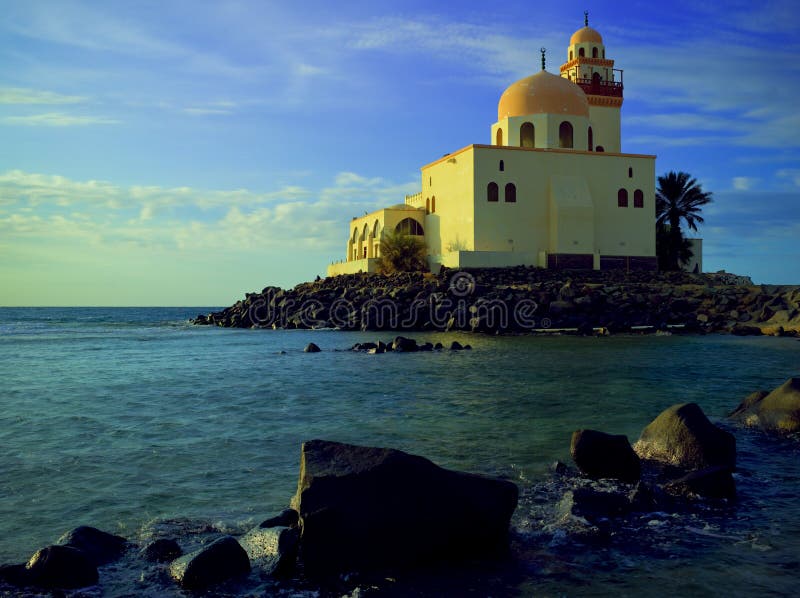Mosque at Red Sea Shore 2 stock image. Image of landscape - 105050173