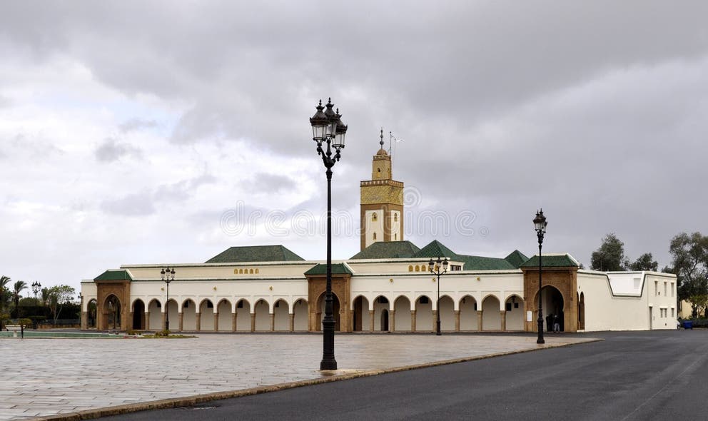 Mosque of the Royal Palace in Rabat Stock Image - Image of tower ...