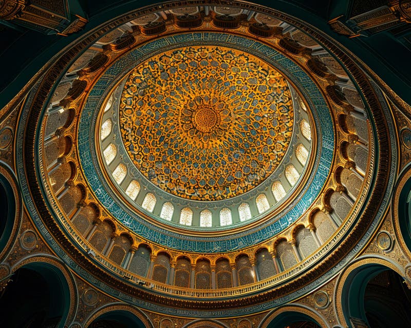 Mosques Dome with Intricate Patterns Close-up Stock Image - Image of ...
