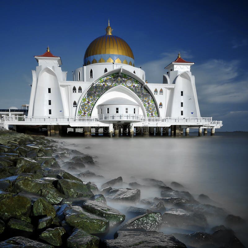 Mosque by the sea stock photo. Image of selat, mosque - 27519126