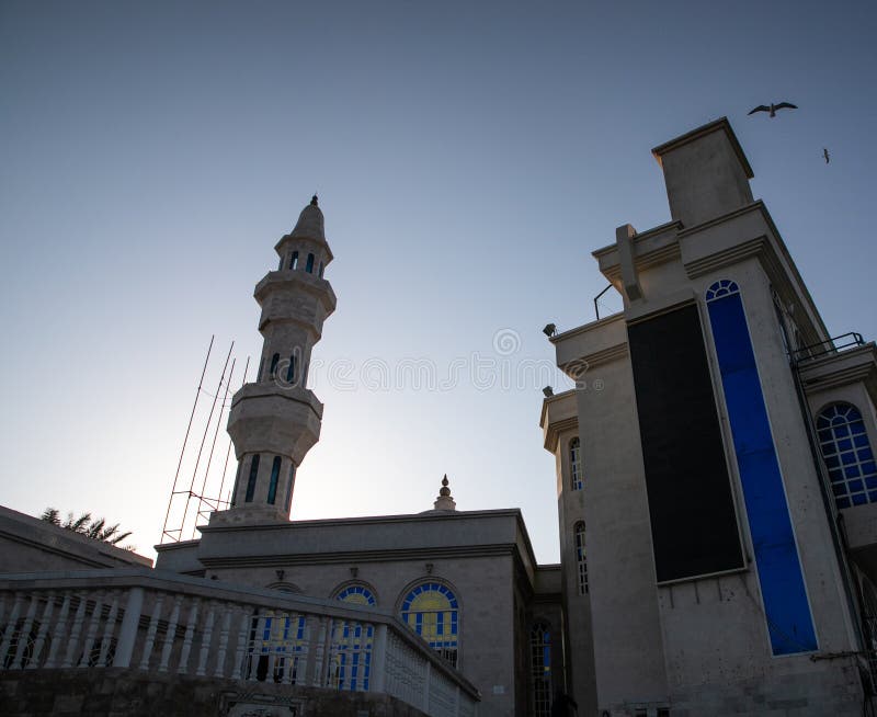 Mosque of Seeb, Near Muscat, Oman Stock Photo - Image of muscat, mosque ...
