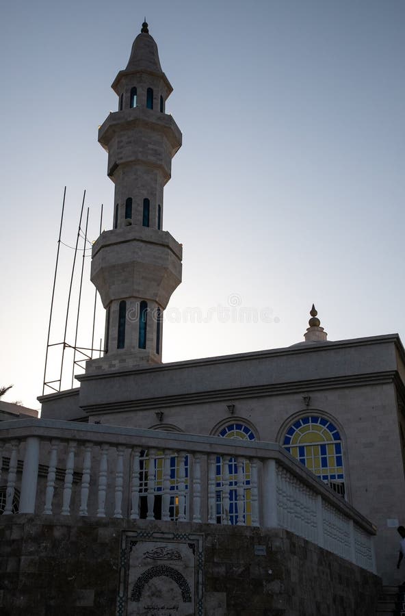 Mosque of Seeb, Near Muscat, Oman Stock Photo - Image of tourism, city ...
