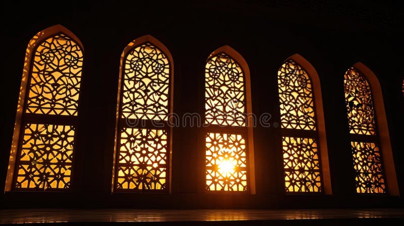 Mosque Silhouette, Illuminated Windows, Portraying Unity, and Shared ...