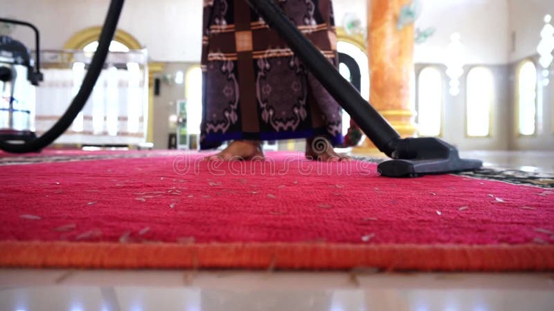 Mosque Staff Cleaning the Mosque Stock Footage - Video of washing ...