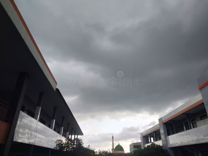 The Mosque Stands in the Middle of the School Building Stock Image ...