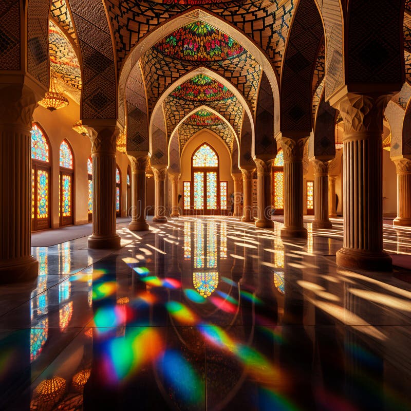 The Mosque is a Stunning Example of Islamic Architecture, AI Generative ...