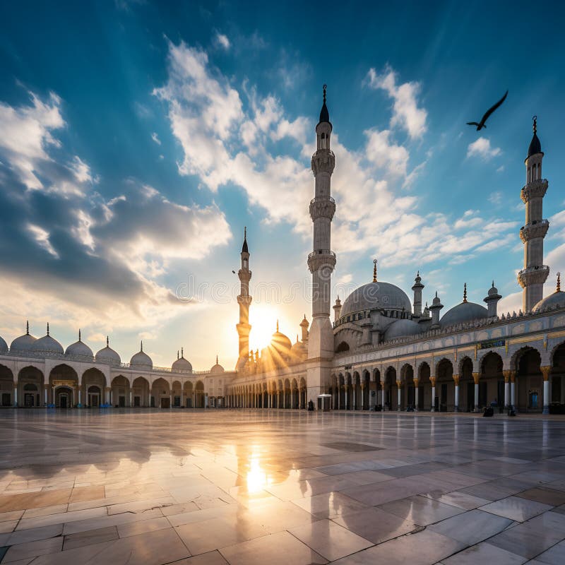 The Mosque is a Stunning Example of Islamic Architecture, AI Generative ...