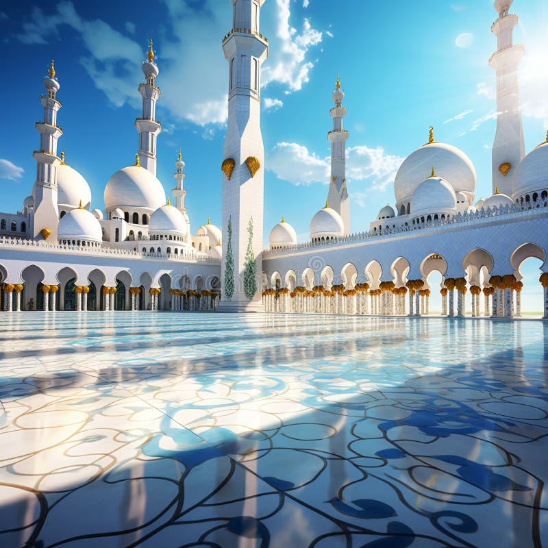 The Mosque is a Stunning Example of Islamic Architecture, AI Generative ...