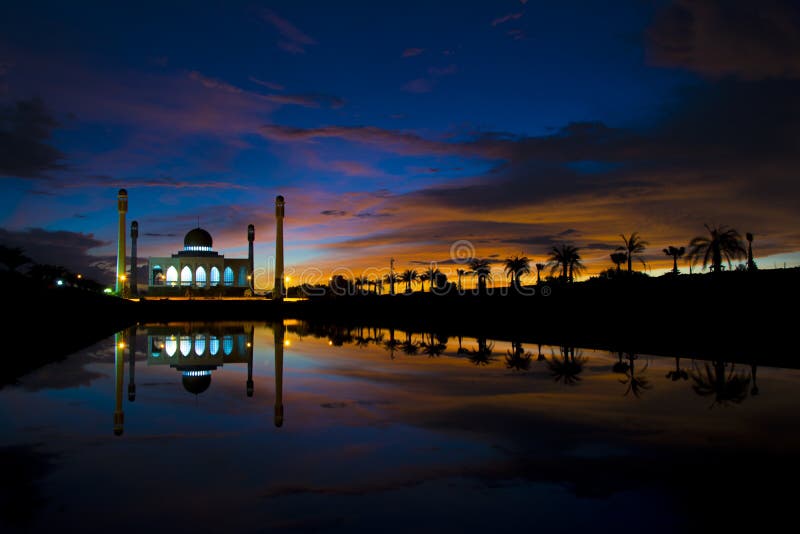 Mosque on Sunrise stock image. Image of city, building - 47288027
