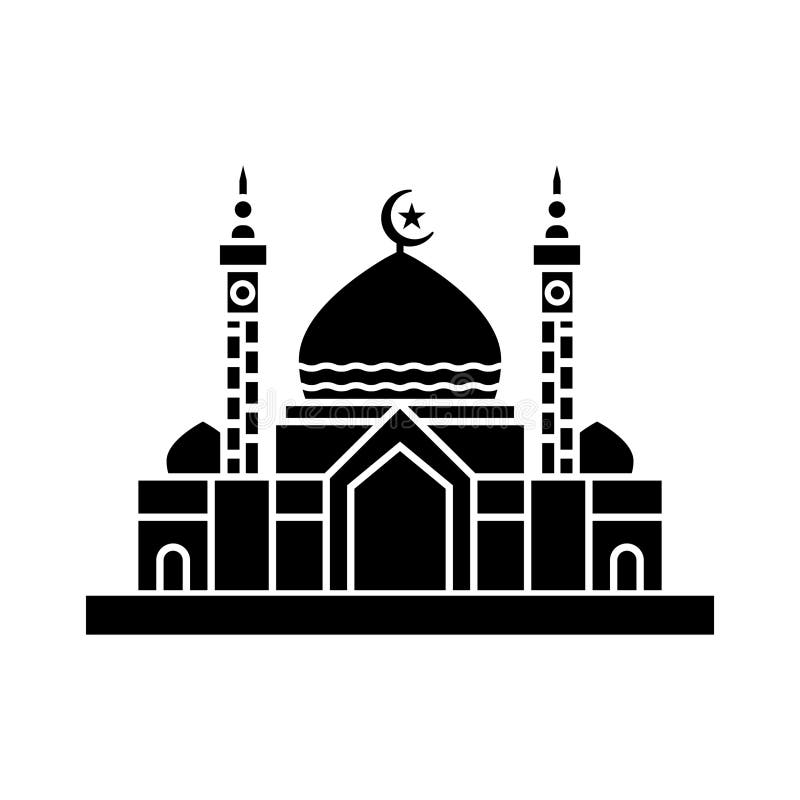 Mosque Symbol Icon stock illustration. Illustration of arabian - 384019193