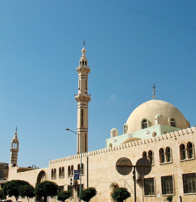 Mosque in a syrian city stock image. Image of islamic - 22883953
