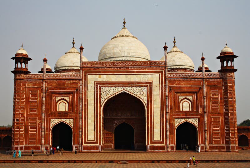 Mosque in the Taj Mahal Complex, Agra, India. Stock Image - Image of ...