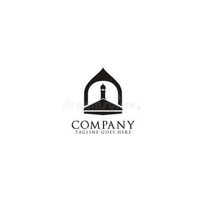 Mosque Tower Logo Design Inspiration Stock Vector - Illustration of ...