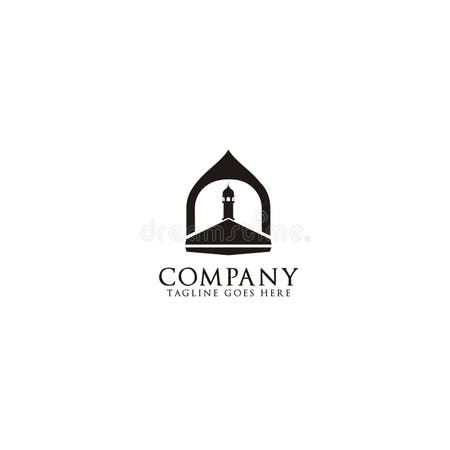 Mosque Tower Logo Design Inspiration Stock Vector - Illustration of ...