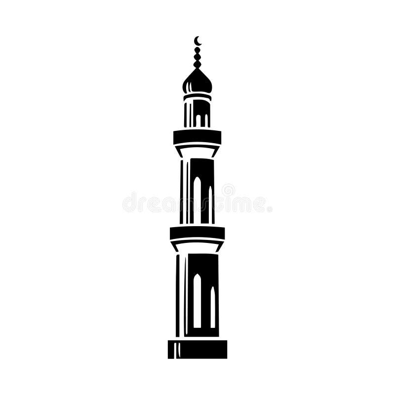 Mosque Tower Vector Modern Logo Illustration. Stock Vector ...