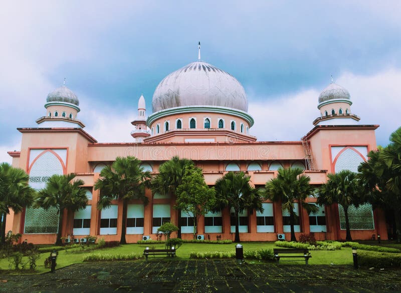 The mosque stock photo. Image of pink, university, malaysia - 180512034