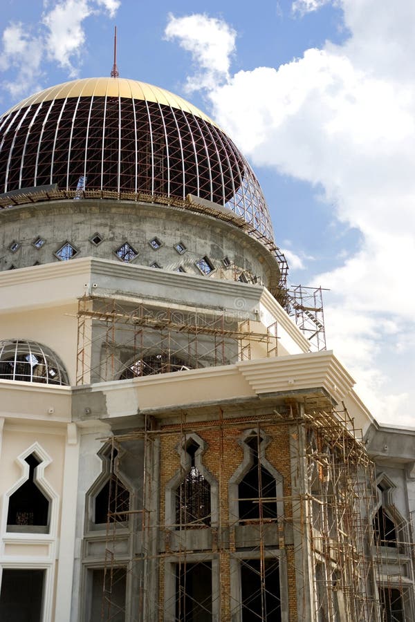 Mosque Under Construction stock image. Image of arab, building - 3943737