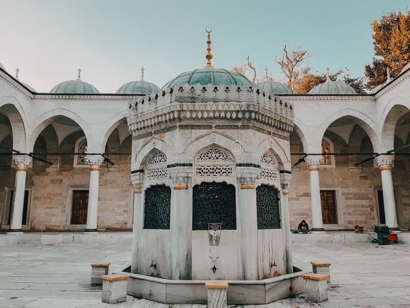 Mosque Valide Sultan in Istanbul Stock Image - Image of dome, arch ...