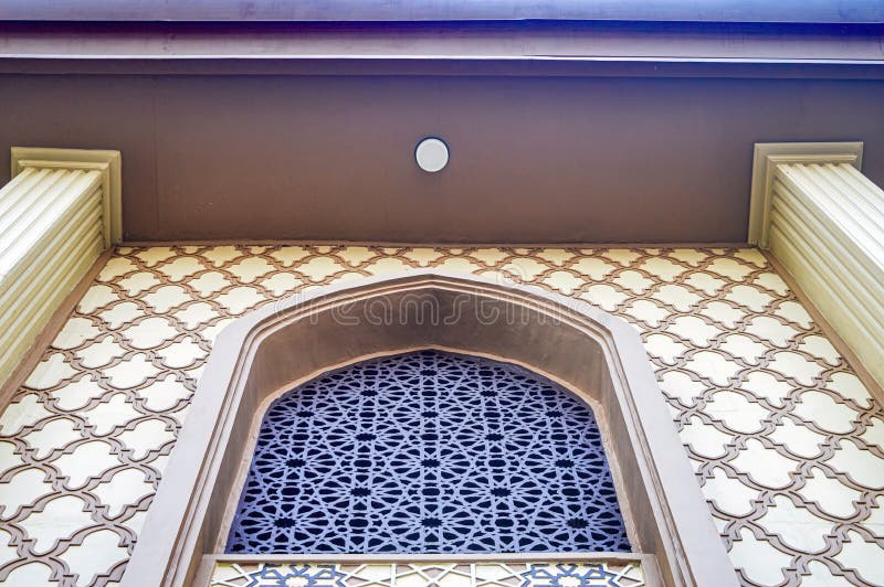 Mosque Ventilation Ornament with Islamic Pattern Stock Image - Image of ...