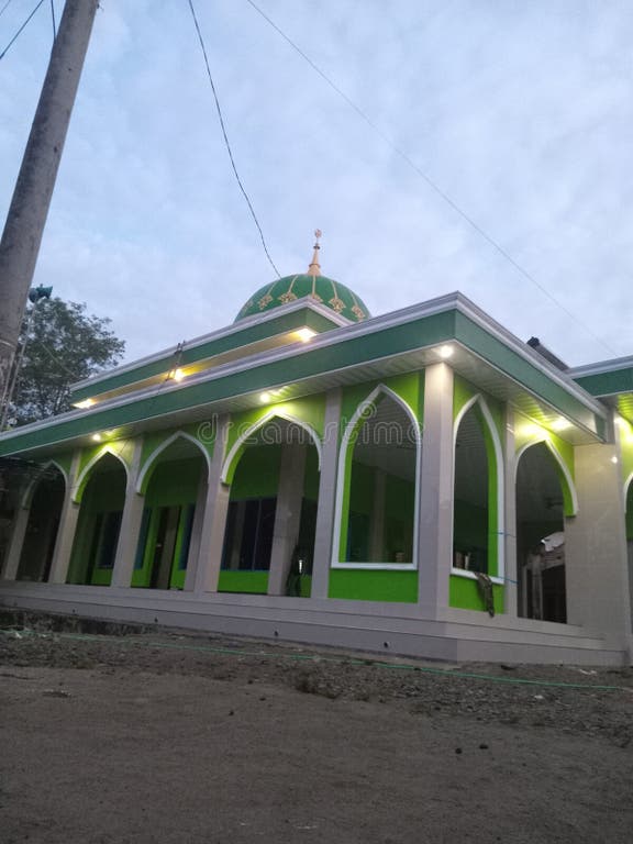 A mosque in a village stock photo. Image of time, mosque - 278390164