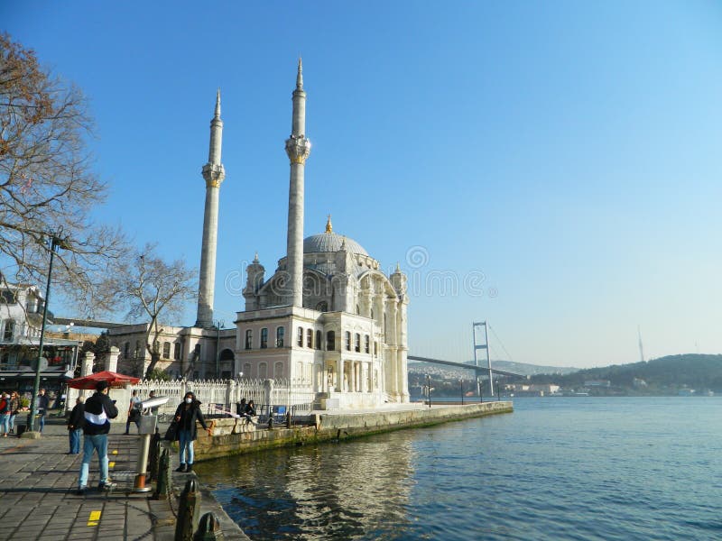 Mosque on the water editorial photography. Image of bosporus - 230181692