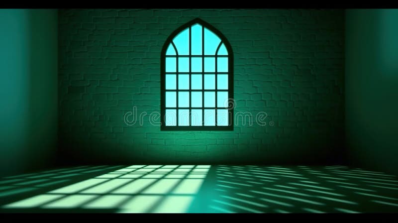 Mosque Window Shadow Array AI Generated Image Stock Illustration ...