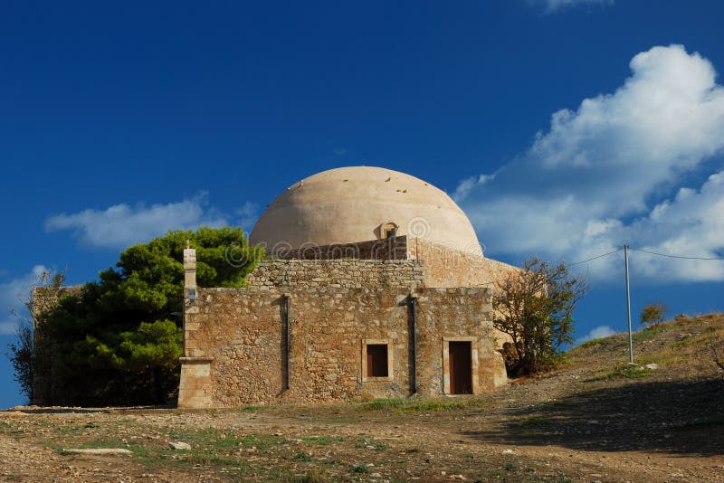 Mosquee in the Fort of Rethymnon Stock Photo - Image of holiday ...