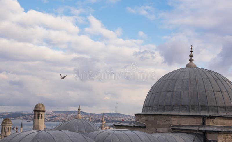 Mosques and Mosque Rooftops in Istanbul Stock Photo - Image of islamic ...