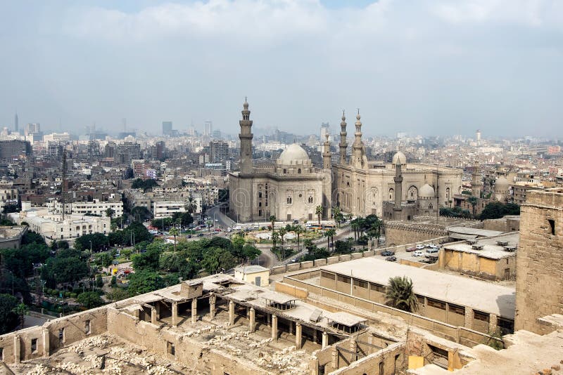 Mosques of Sultan Hassan and Ar Rifai, Cairo, Egypt Stock Image - Image ...