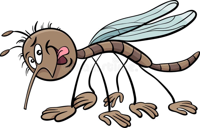 Mosquito Character Cartoon Illustration Stock Vector - Illustration of ...