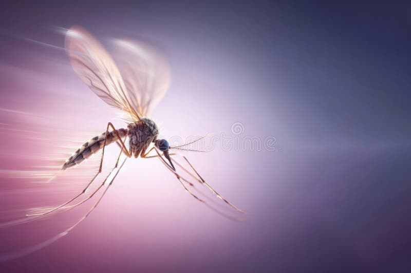 Mosquito in Fast Flight with Motion Blur Effect. Ai Generative Stock ...