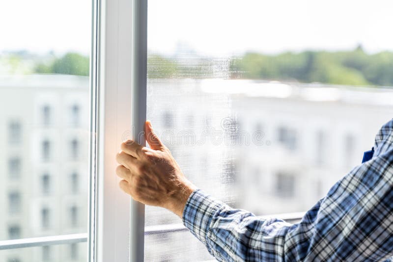 Mosquito Net Frame Install Service Stock Photo - Image of protection ...