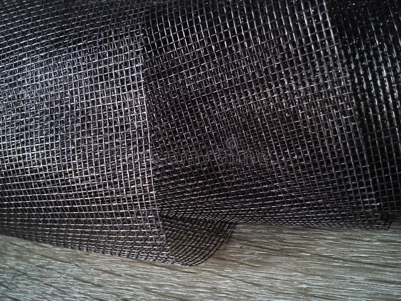 Mosquito Net in a Roll. Brown Synthetic Material on a White Background ...