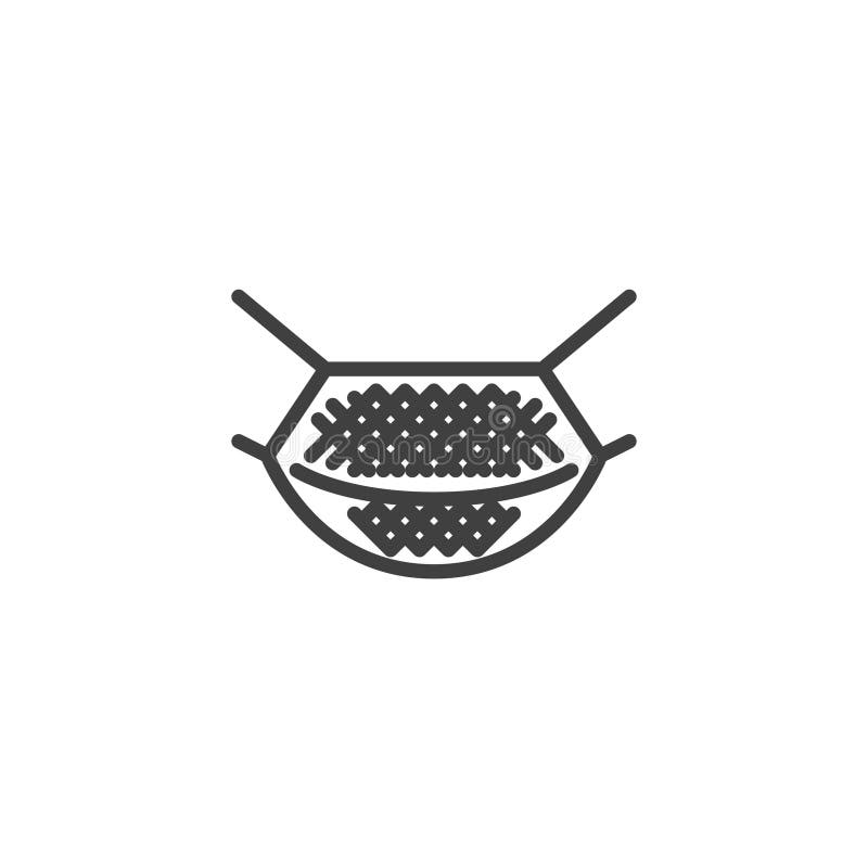 Mosquito Proof Mesh Net Line Icon Stock Vector - Illustration of icon ...