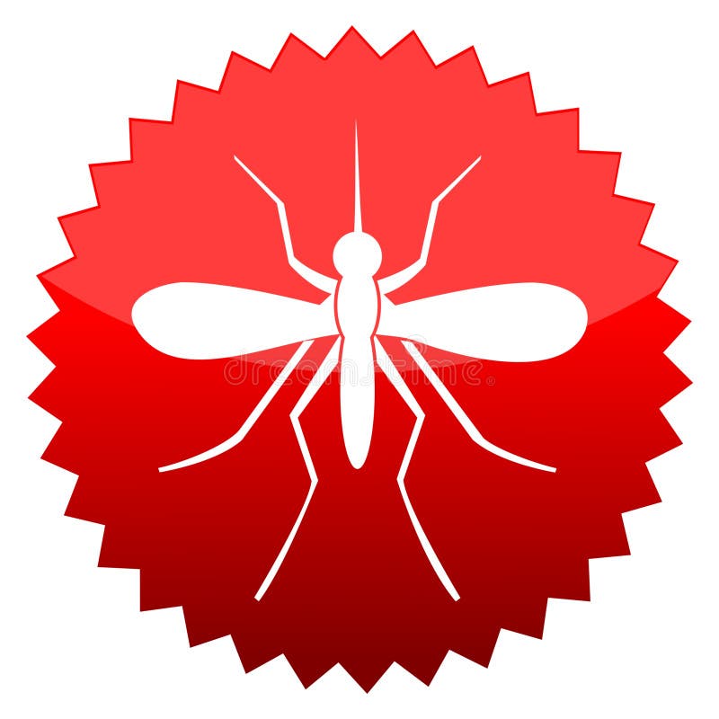 Mosquito, Red sun sign stock illustration. Illustration of realistic ...