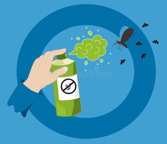Mosquito Repellant Spray Stock Illustrations – 365 Mosquito Repellant ...